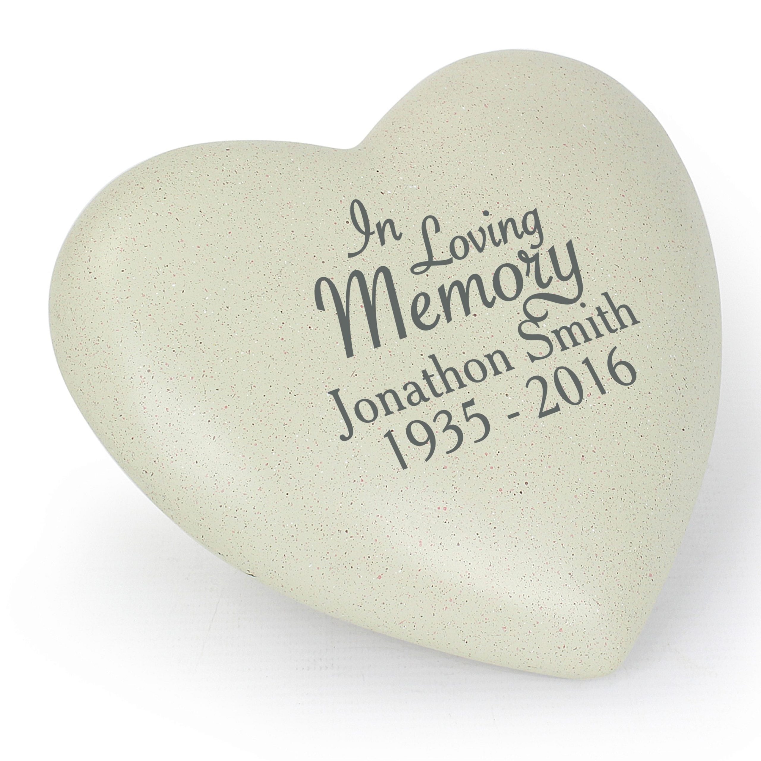 Personalised In Loving Memory Heart Memorial