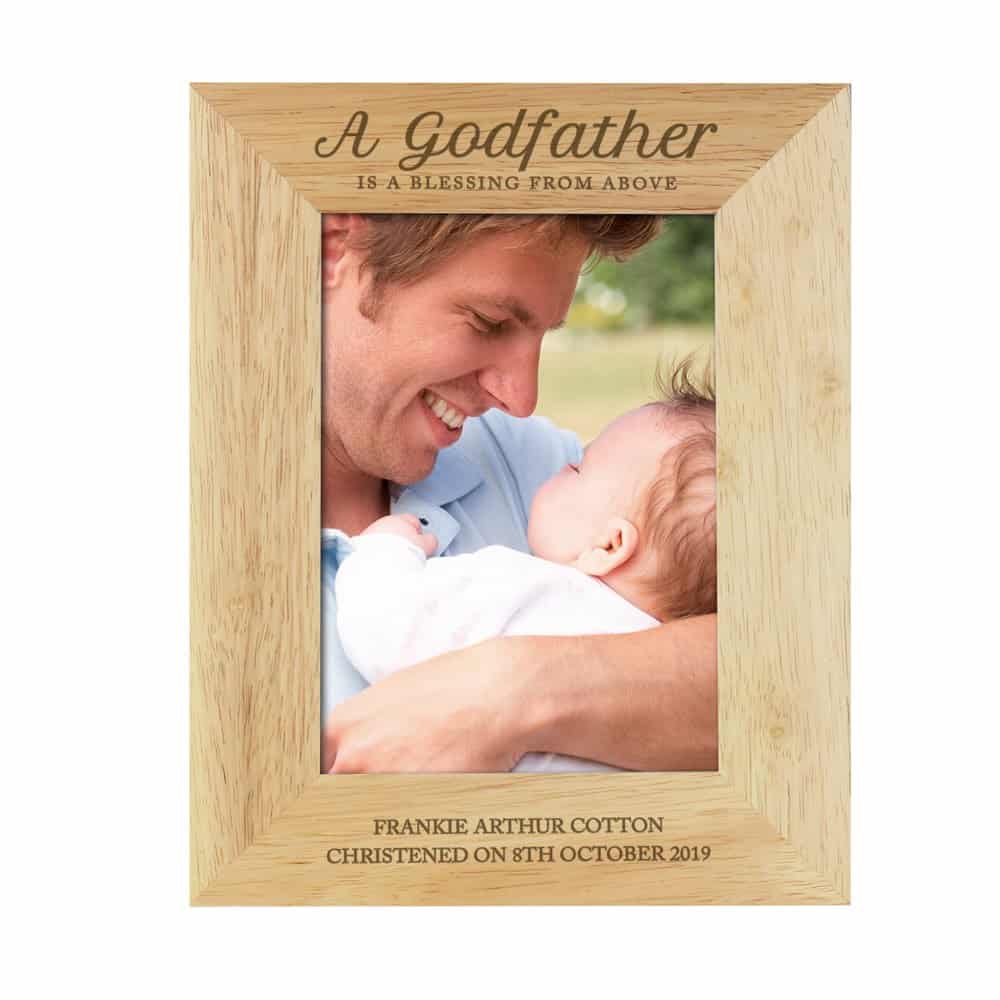 Personalised Godfather 7x5 Wooden Photo Frame
